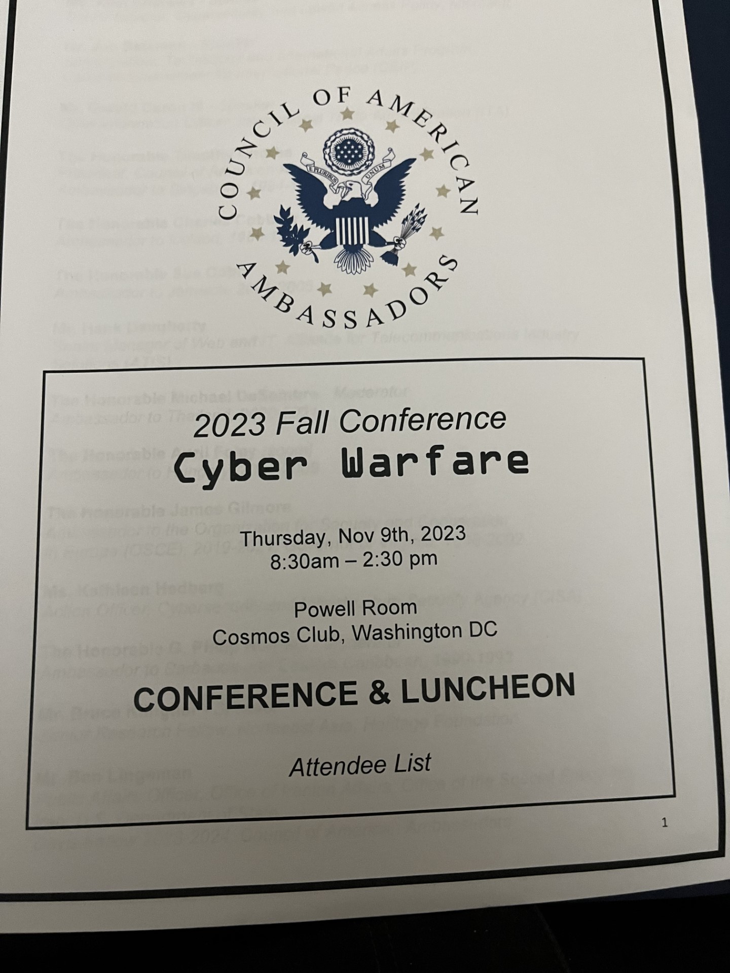 2023 Fall Conference Cyber Warfare – Branko Terzic